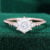 MollyJewelryUS Hexagon Cut Moissanite Rose Gold Diamond Engagement Ring ...