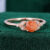 MollyJewelryUS - Round Cut Sunstone Engagement Ring Rose Gold Promise ...