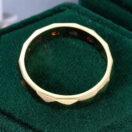 Rhombus Faced Garnet Men's Wedding Band - MollyJewelryUS