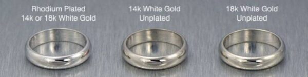 Does White Gold Have to Be Rhodium Plated? Rhodium Plated Vs. Unplated ...